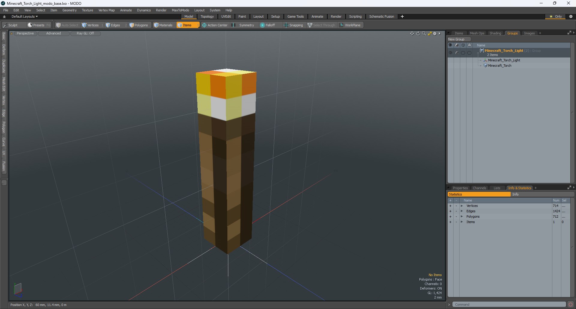 Minecraft Torch Light 3D Model - TurboSquid 2292340