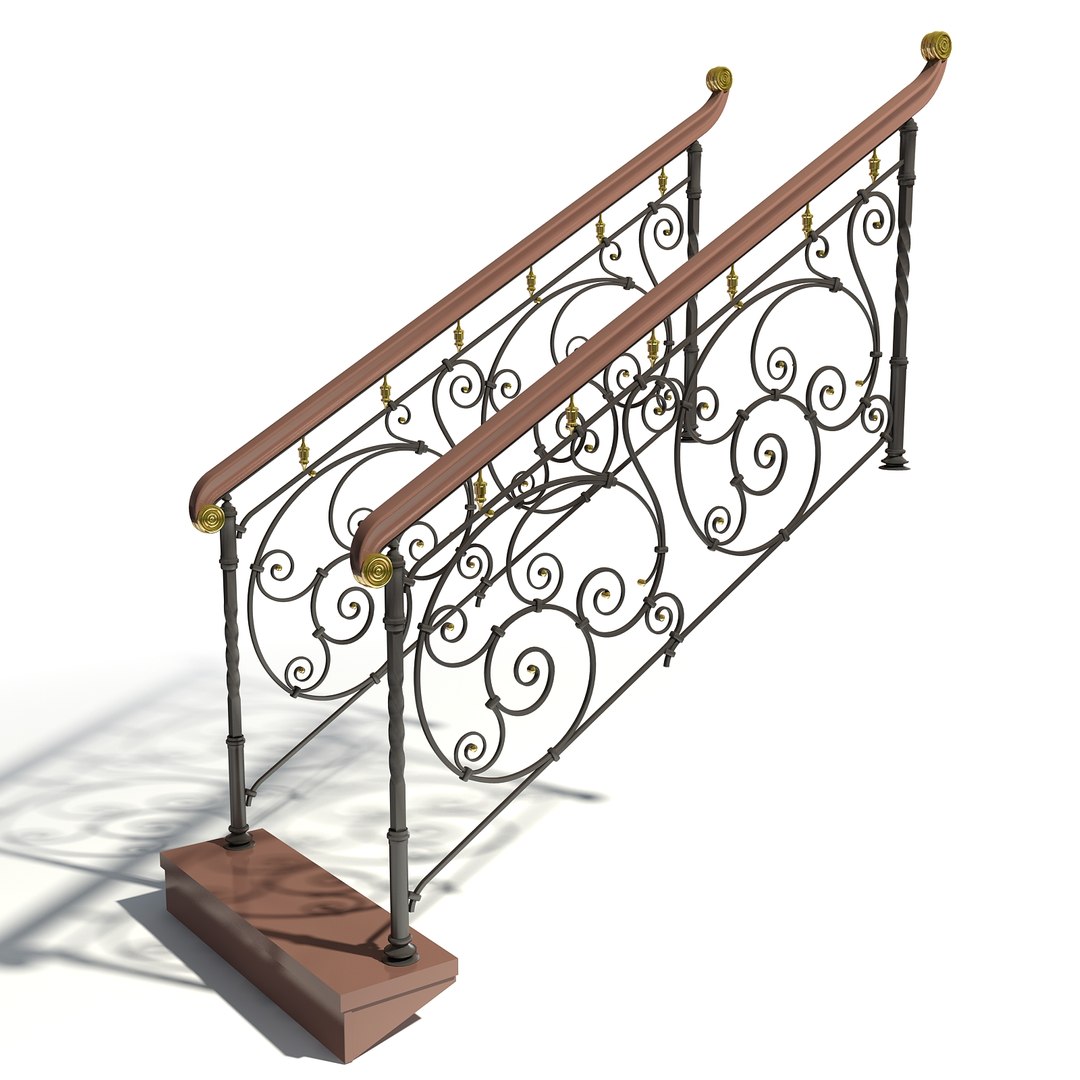 Classic Forged Handrails 3d Max