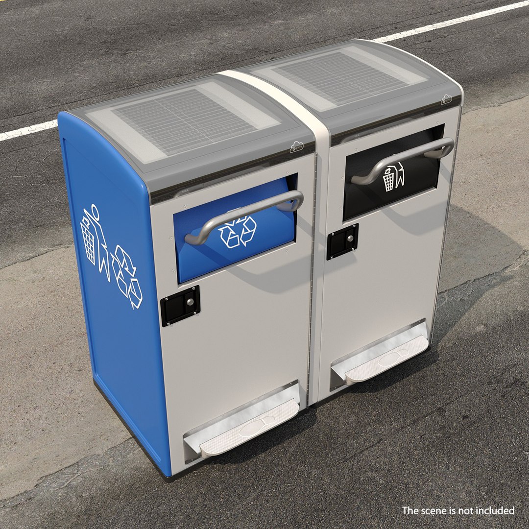 3D General Waste Recycling Station - TurboSquid 1329622