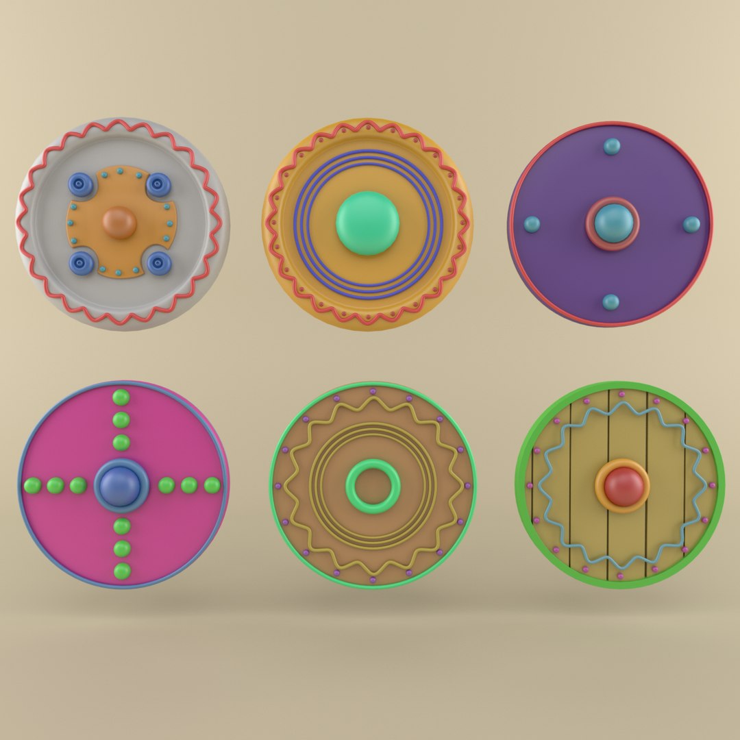 Cartoon Shield 3D Model - TurboSquid 1477388