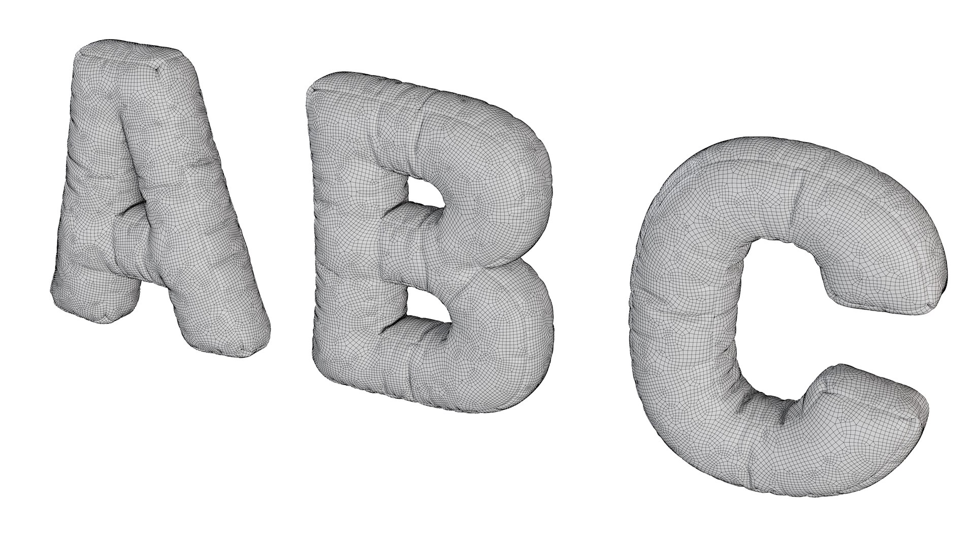 3D Balloons Alphabet - TurboSquid 2130826