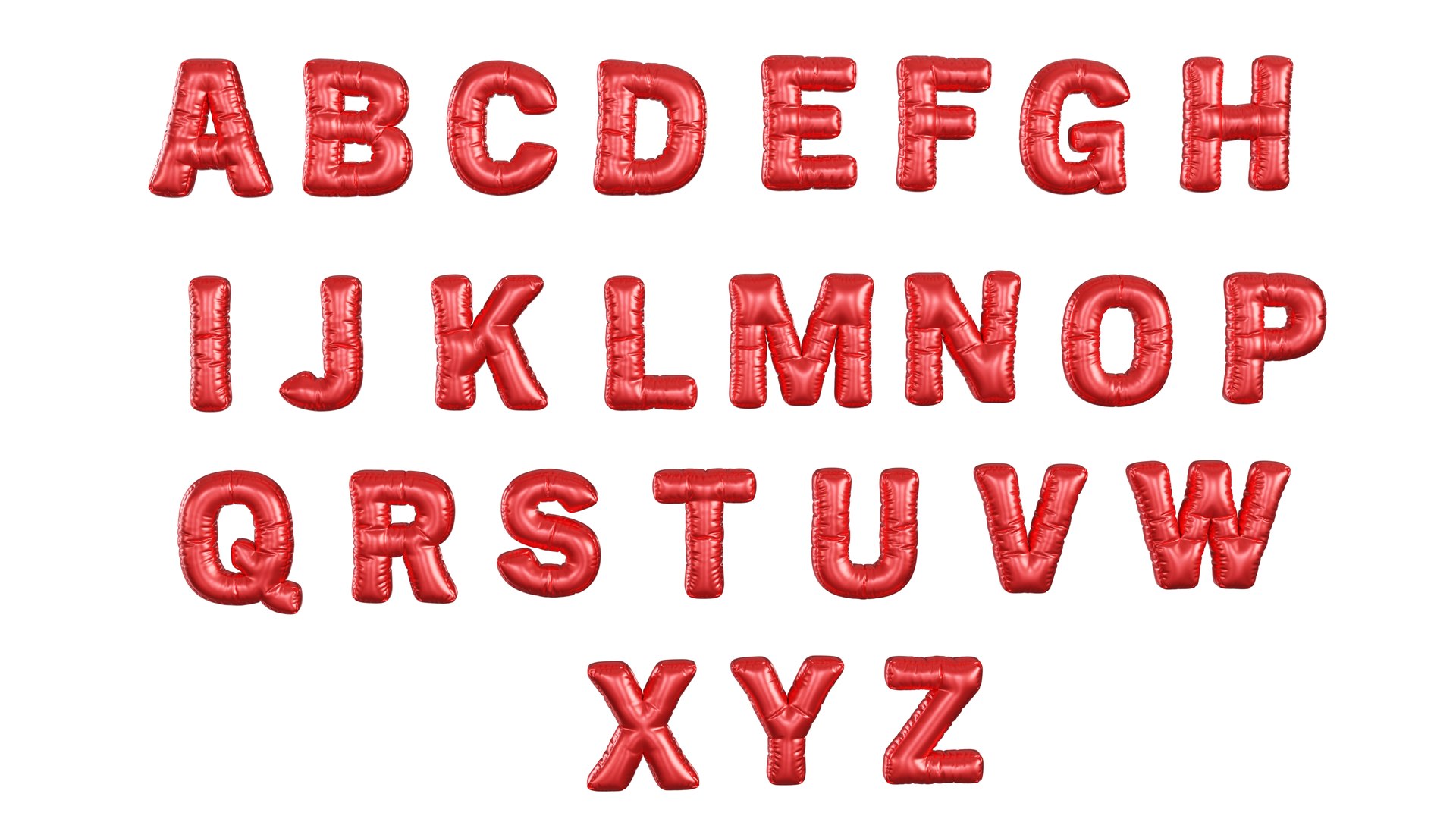 3D Balloons Alphabet - TurboSquid 2130826