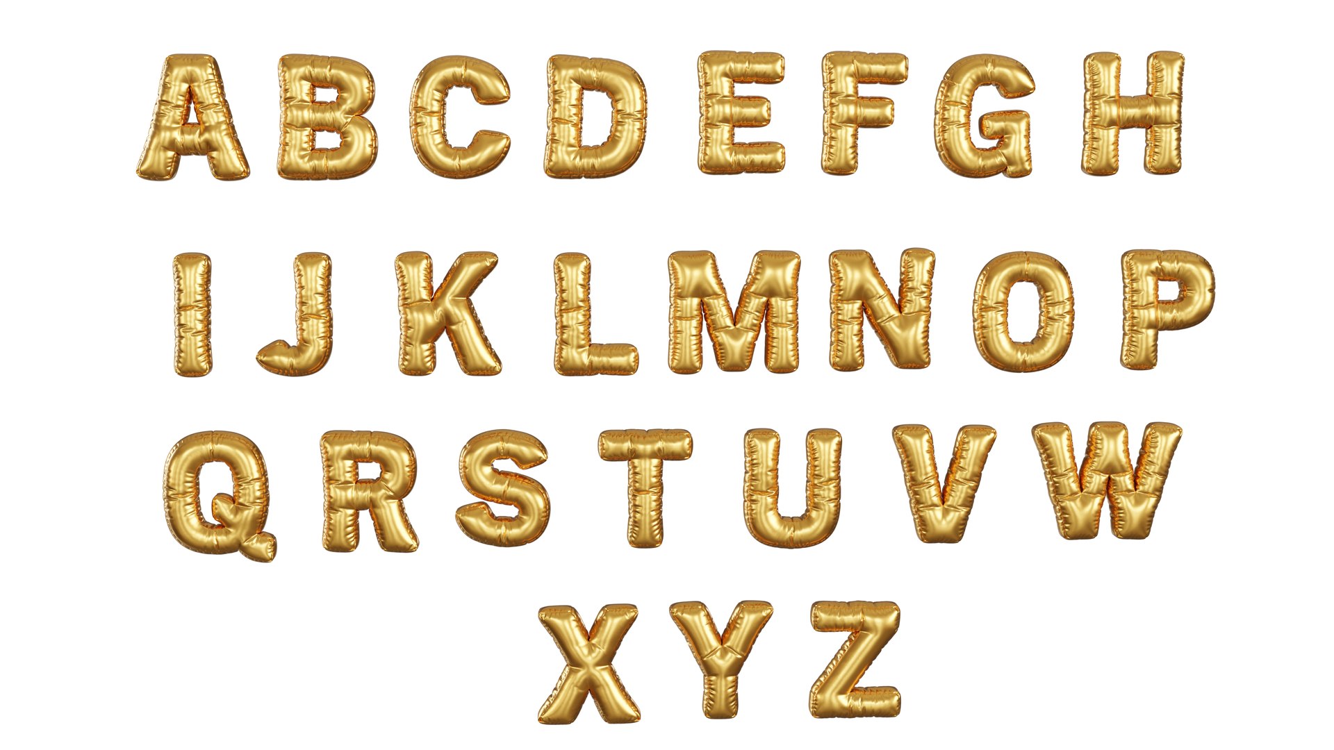 3D Balloons Alphabet - TurboSquid 2130826