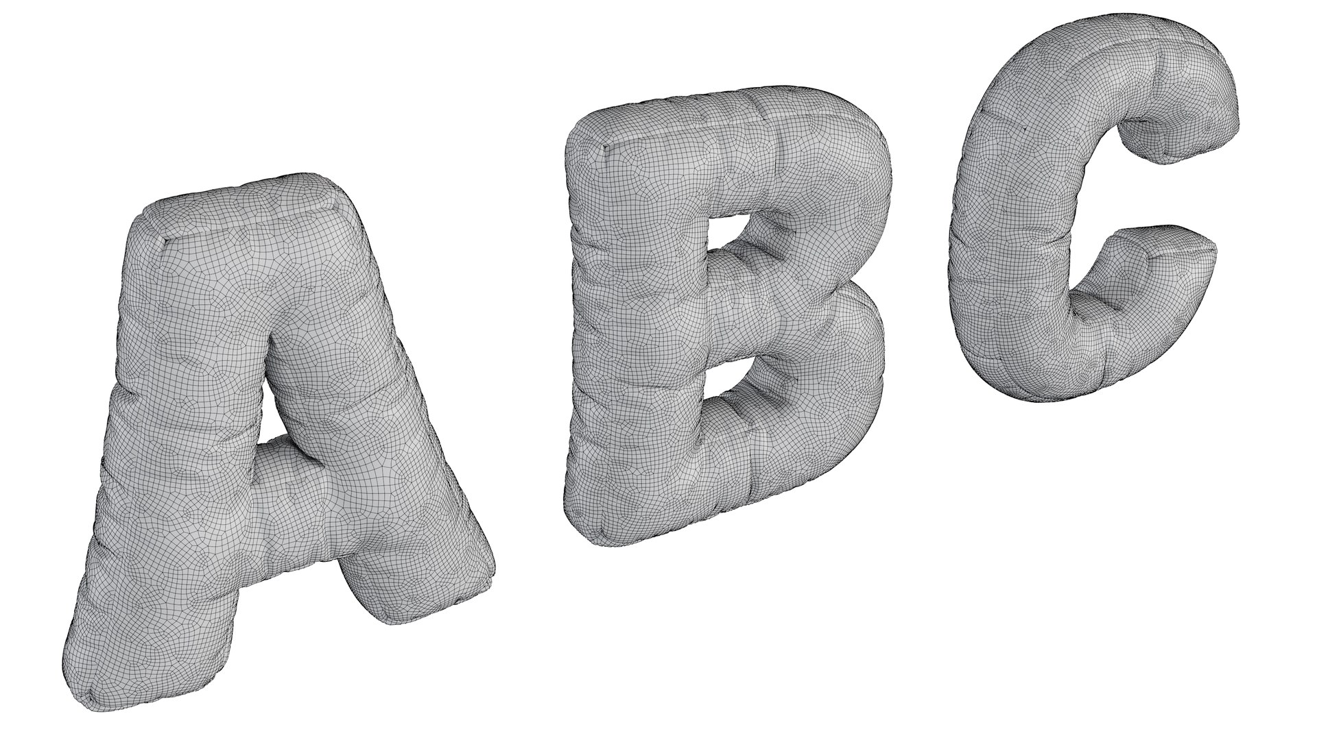 3D Balloons Alphabet - TurboSquid 2130826