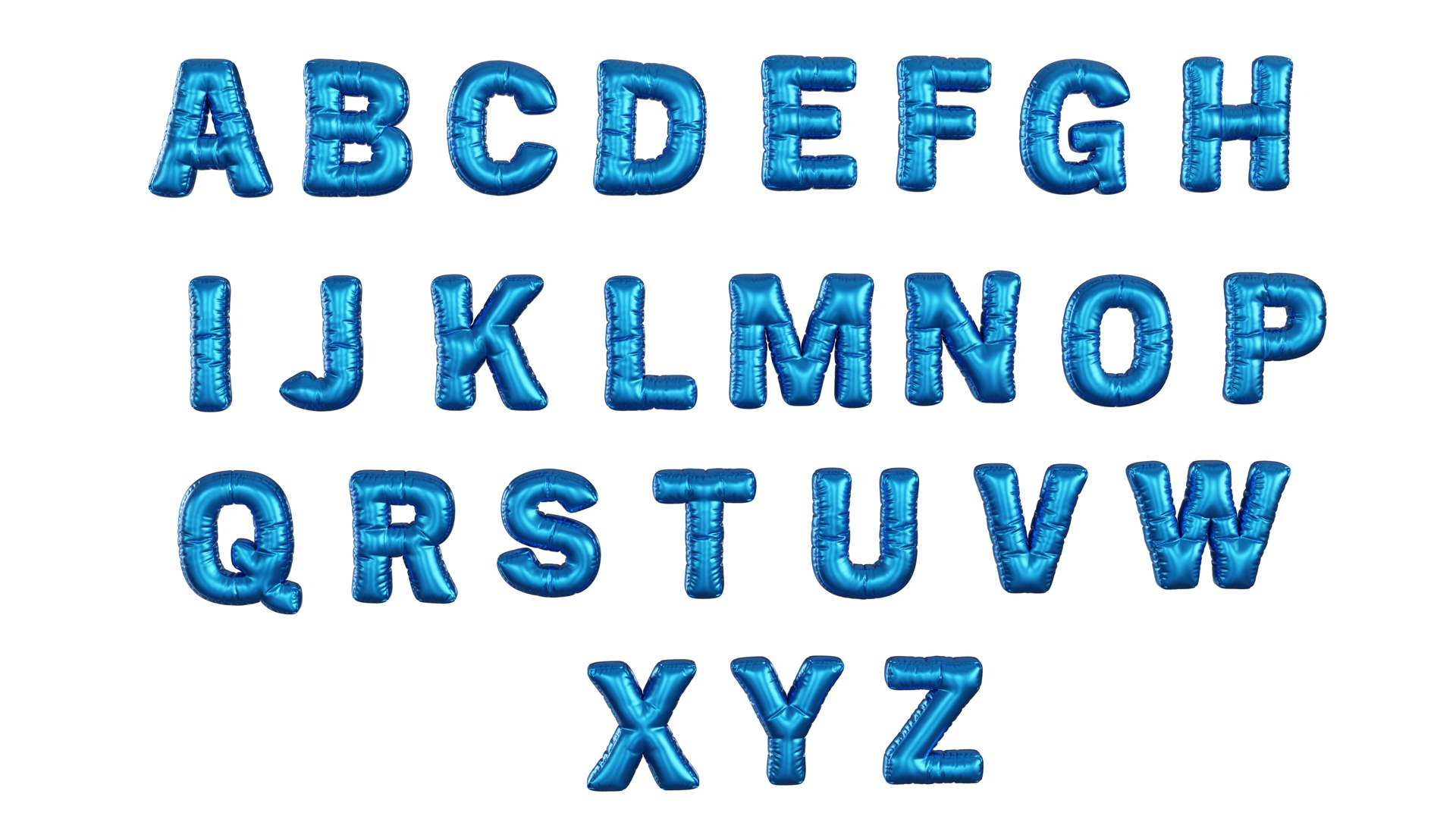 3D Balloons Alphabet - TurboSquid 2130826