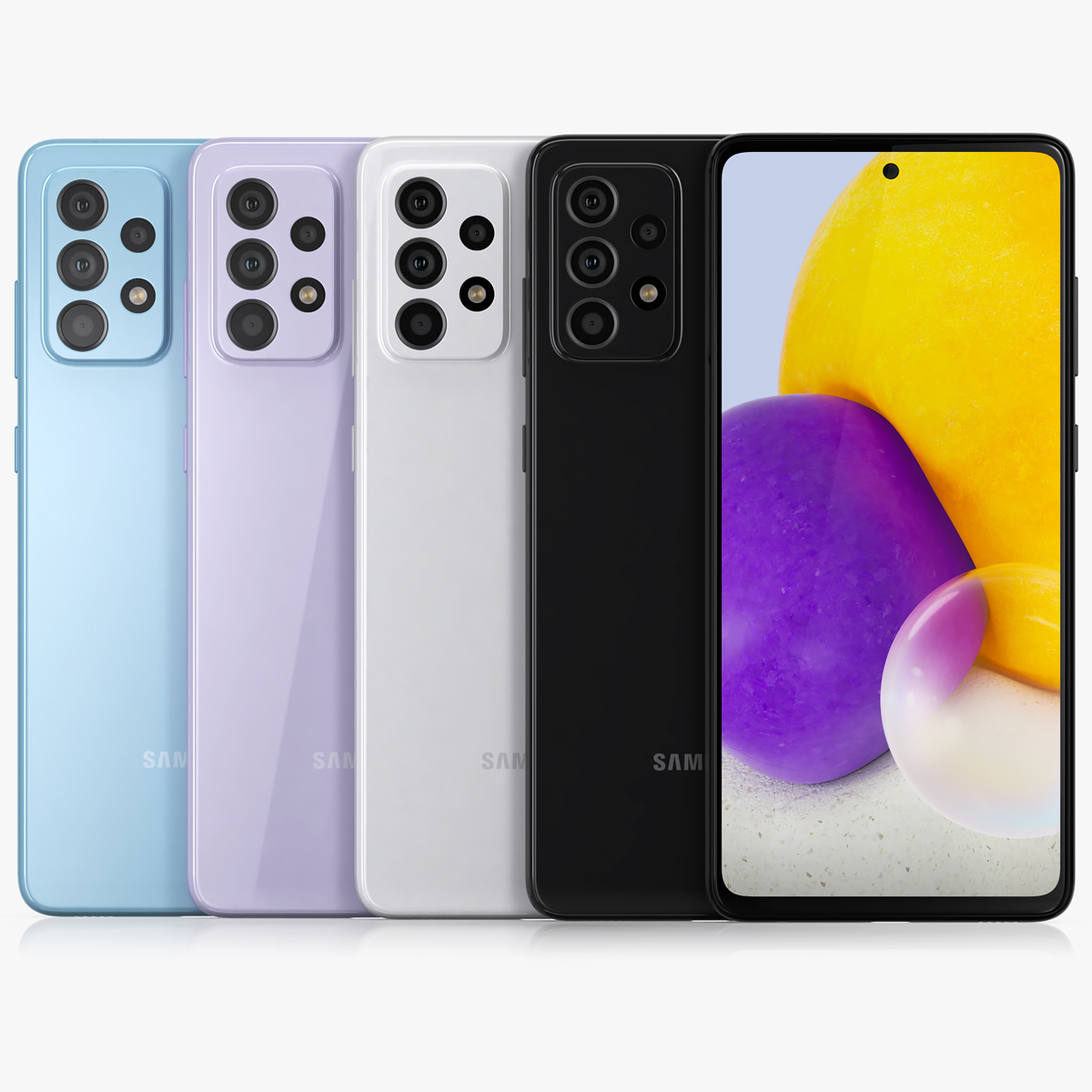 3D Samsung GALAXY A72 All Color - TurboSquid 1722819