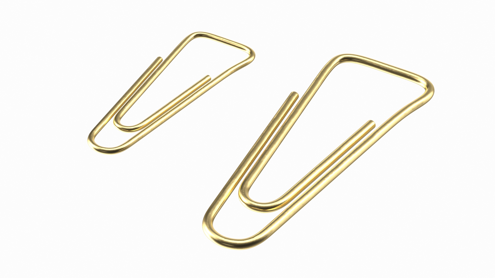 3D Paper Clip Triangular Shape Gold - TurboSquid 1863152