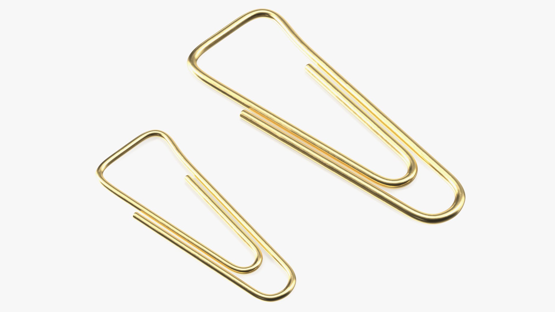 3D Paper Clip Triangular Shape Gold - TurboSquid 1863152