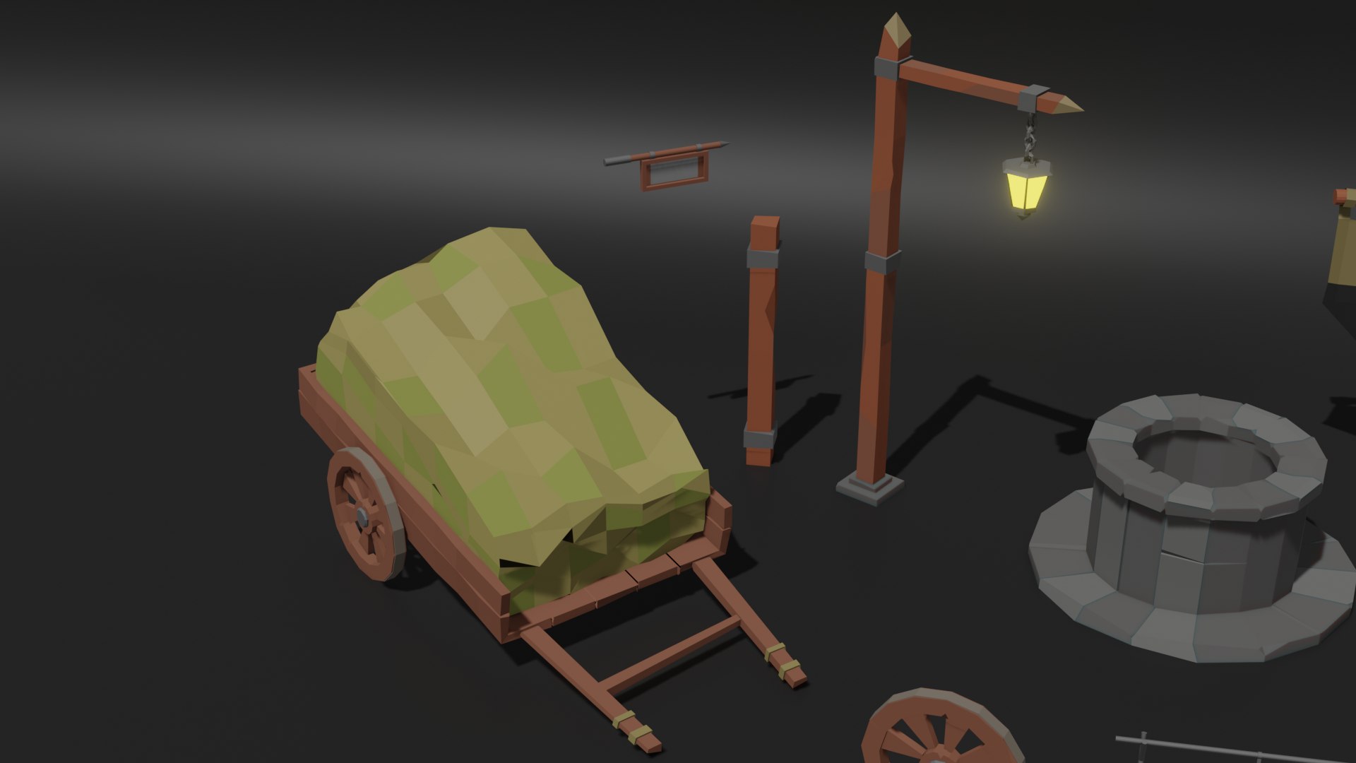 Medieval Props LowPoly 3D Model - TurboSquid 1954511