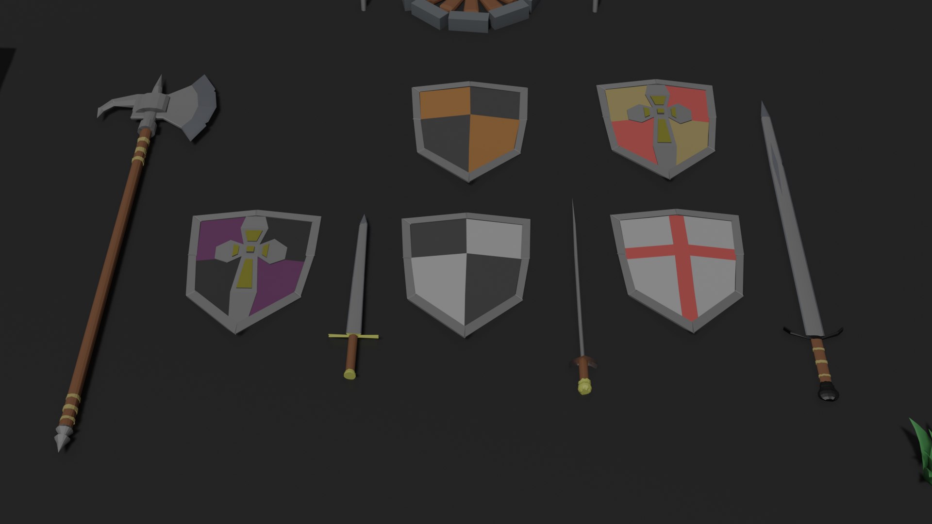 Medieval Props LowPoly 3D Model - TurboSquid 1954511