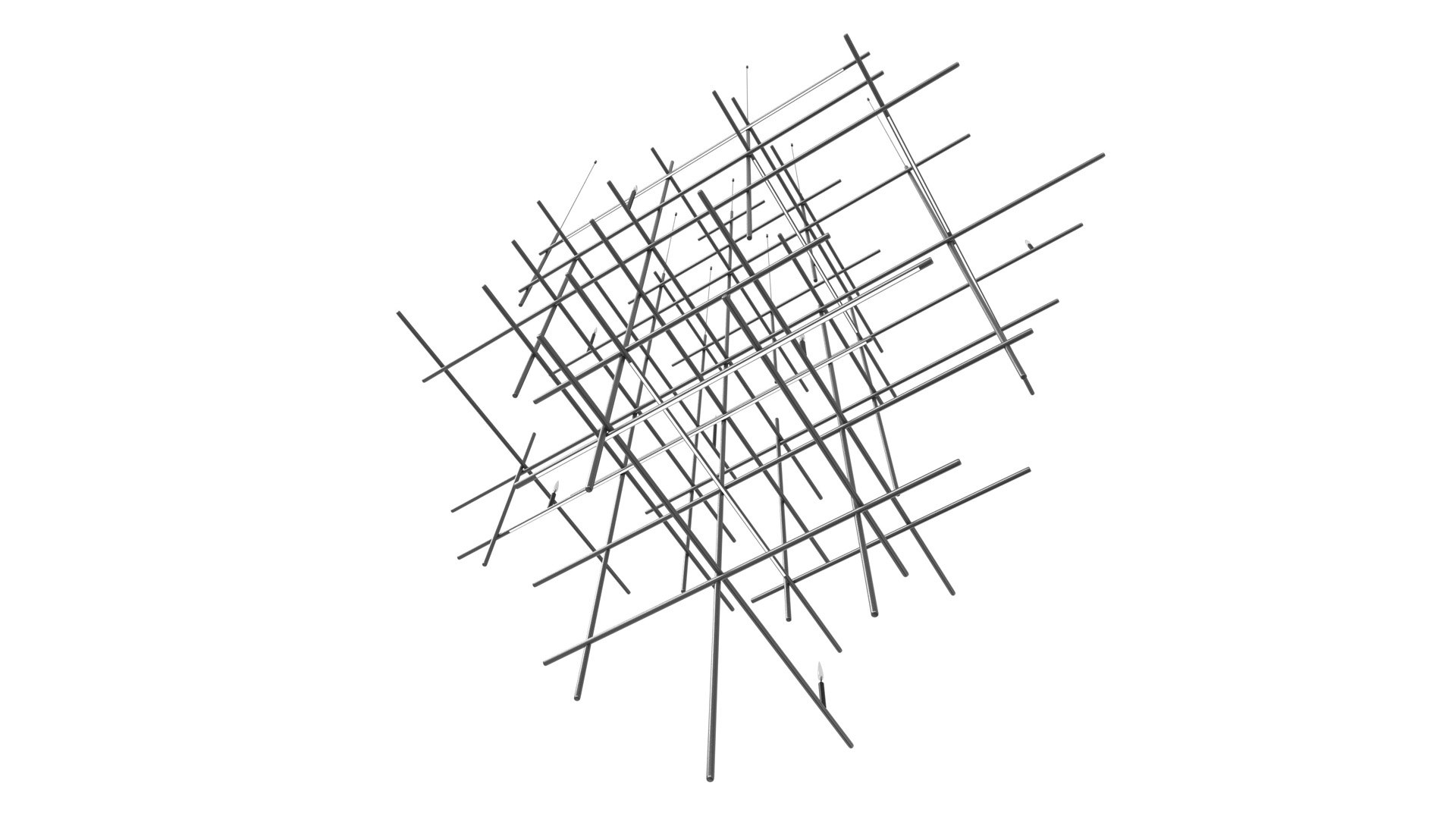 Custom Made Frame Wire Rod Wrought Iron Contemporary Rectangle ...