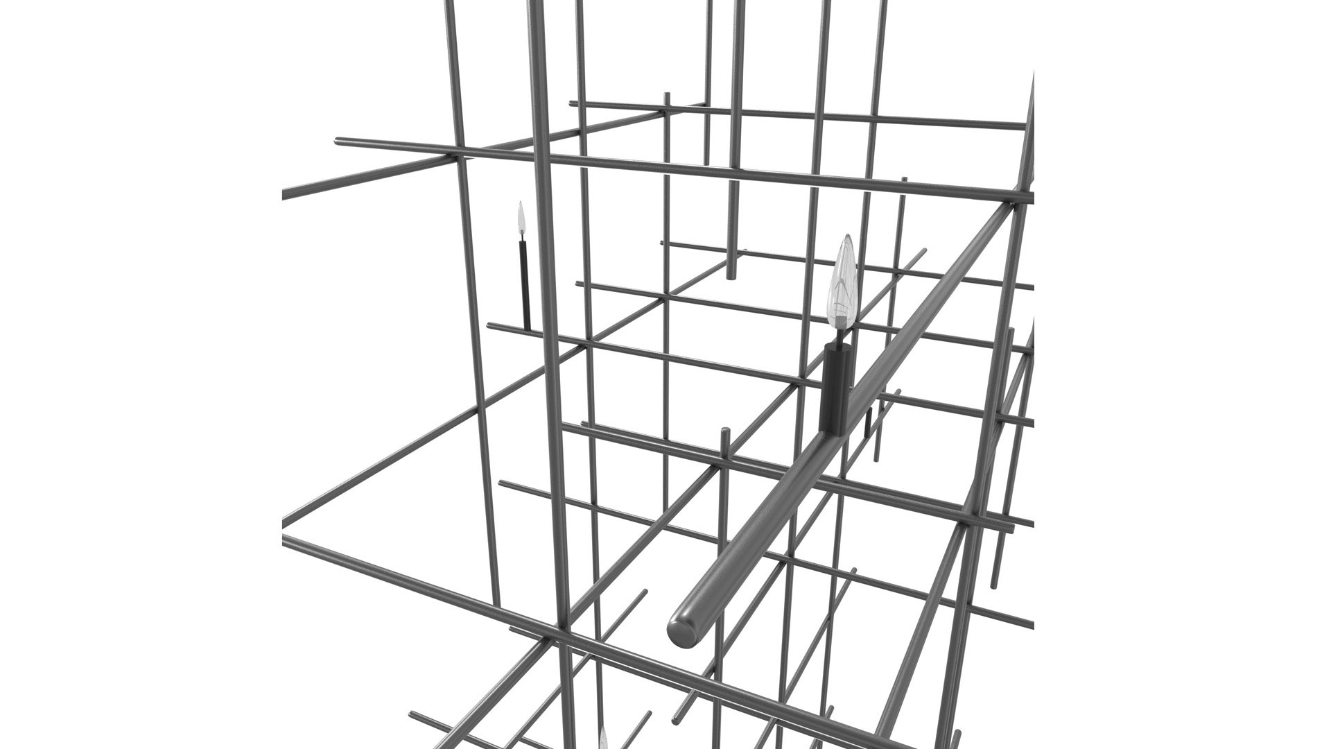 Custom Made Frame Wire Rod Wrought Iron Contemporary Rectangle ...