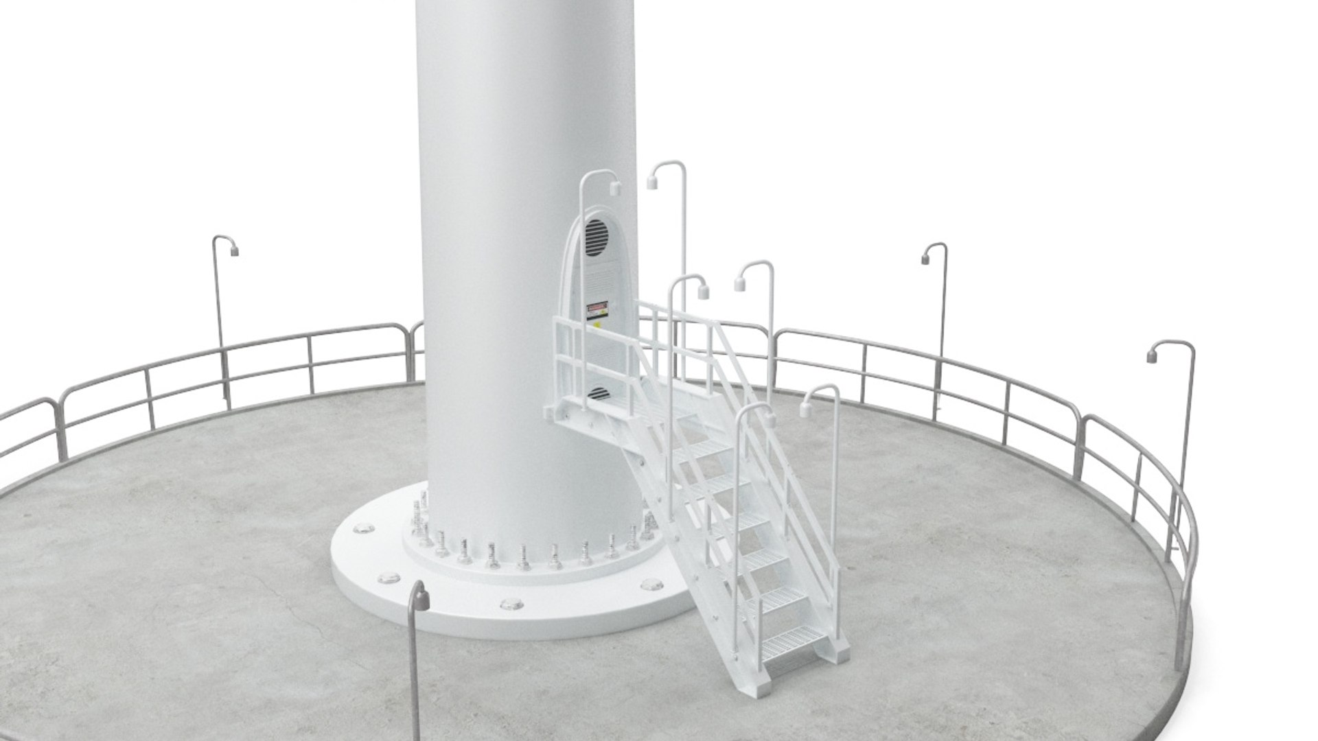 Wind Turbine With Details 3D Model - TurboSquid 2268810