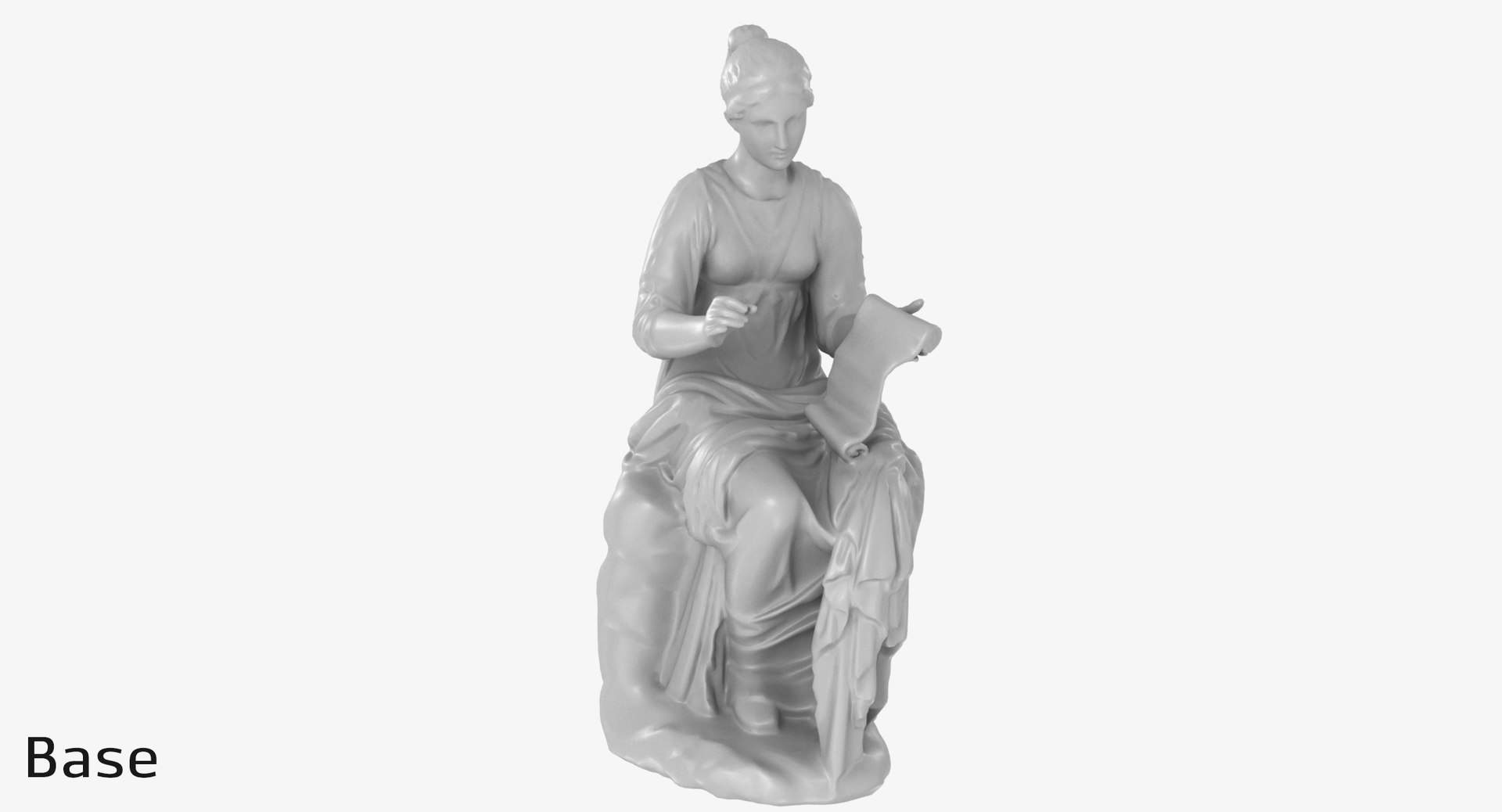 Muse History Clio Statue 3D - TurboSquid 2277883