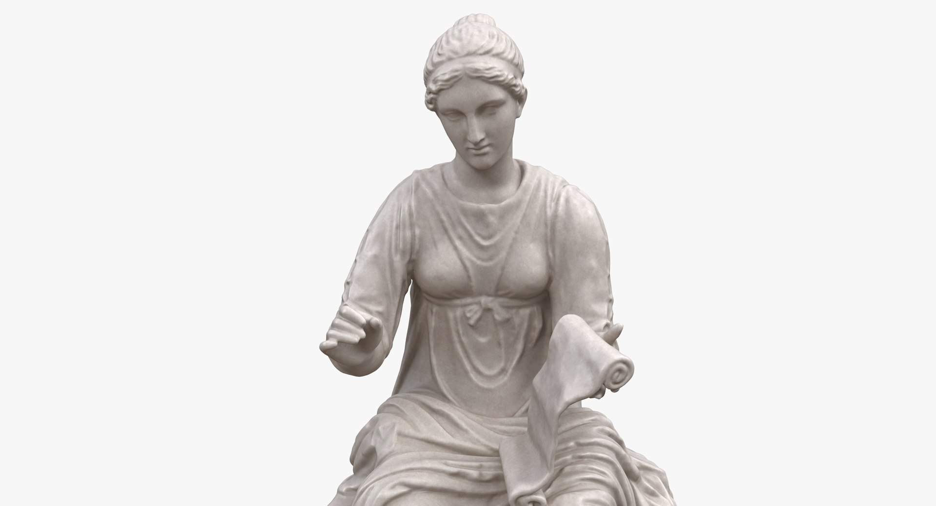 Muse History Clio Statue 3D - TurboSquid 2277883