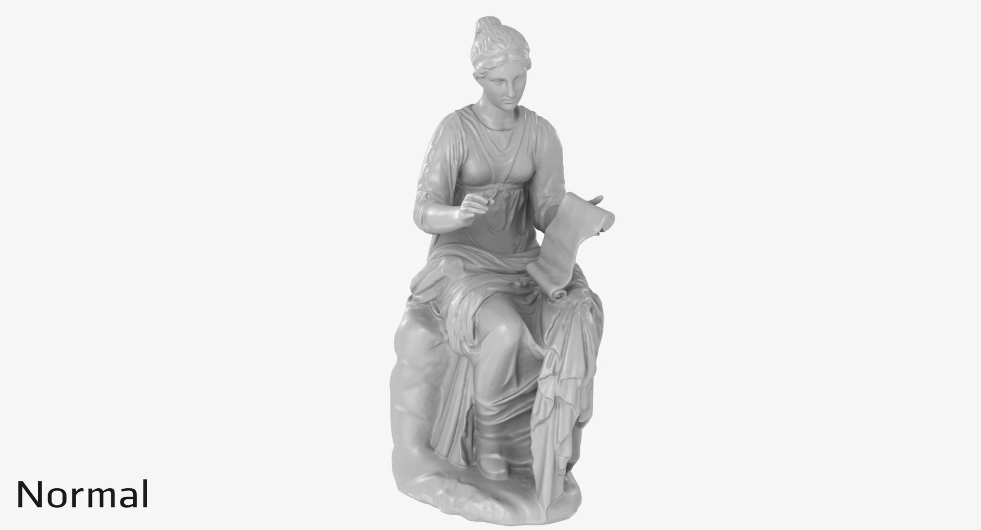 Muse History Clio Statue 3D - TurboSquid 2277883