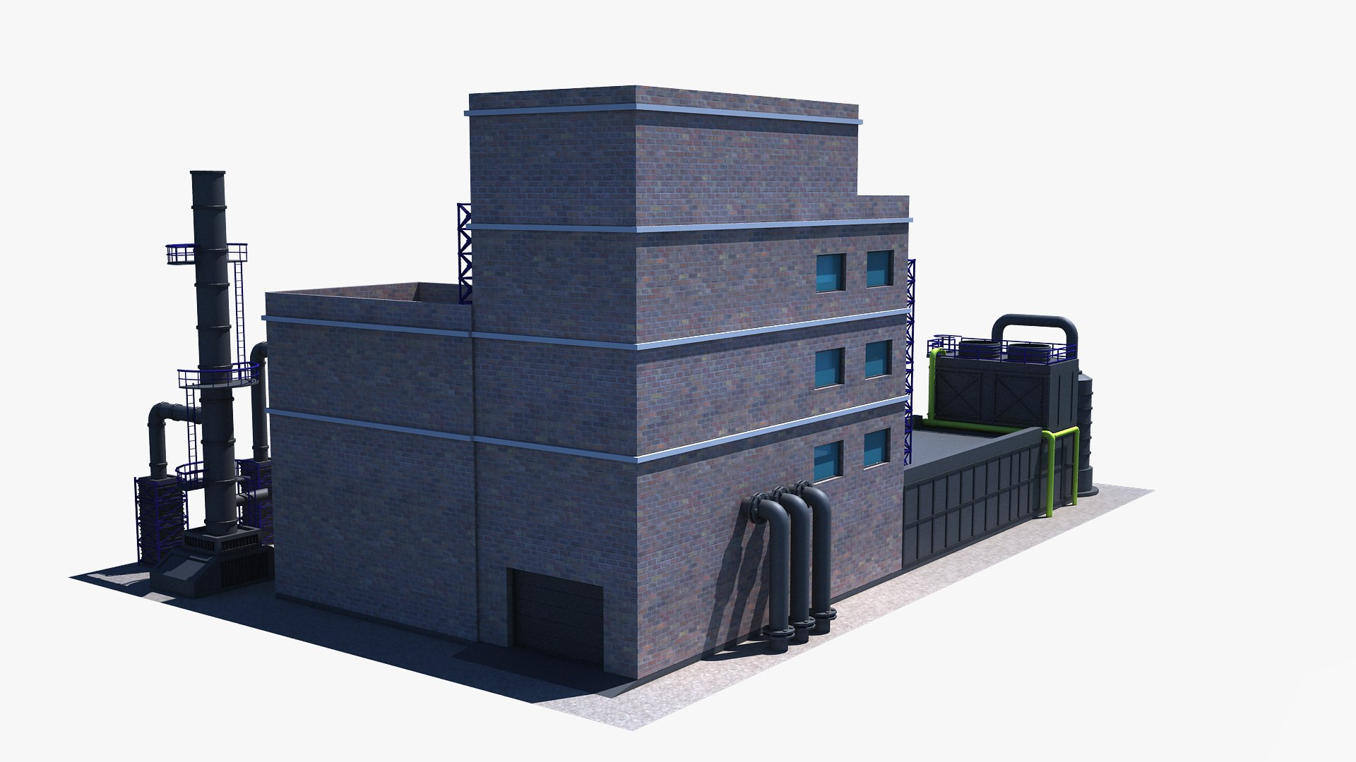 Factory Building 1 3D Model - TurboSquid 2008870