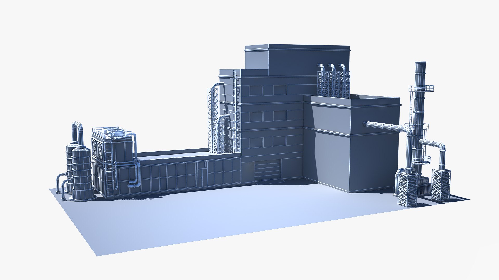 Factory Building 1 3D Model - TurboSquid 2008870