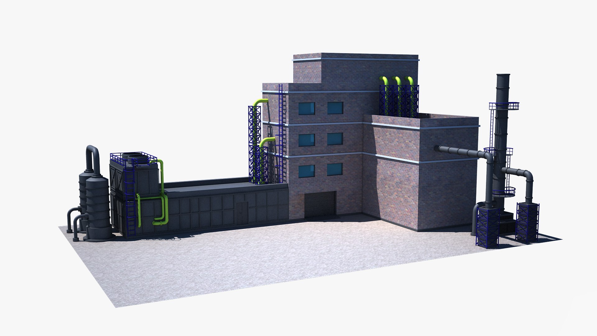 Factory Building 1 3D Model - TurboSquid 2008870