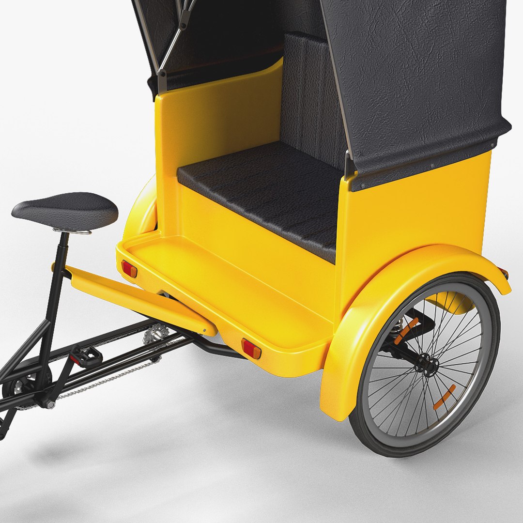 Rickshaw Taxi Bike 3D Model - TurboSquid 1177432