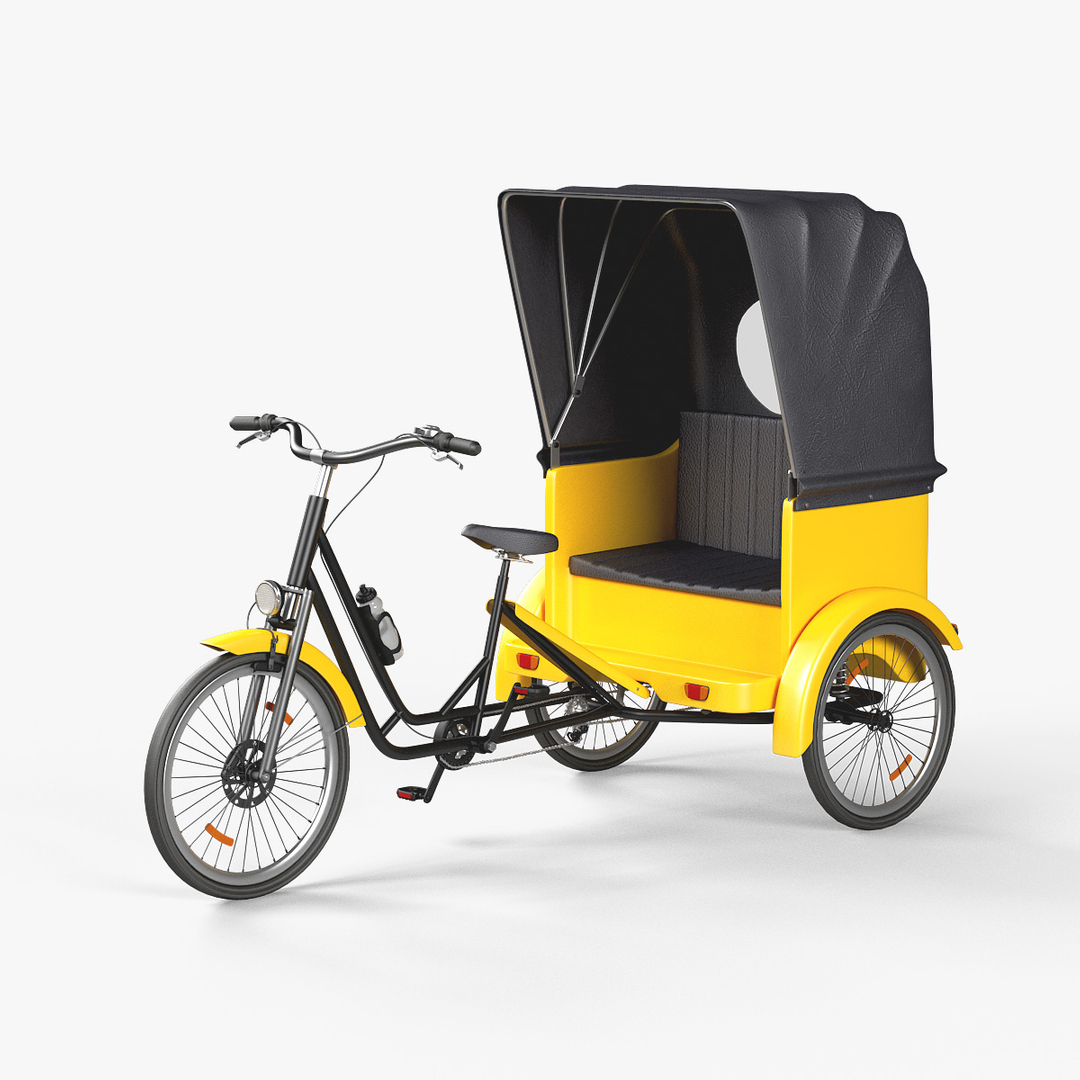 Rickshaw Taxi Bike 3D Model - TurboSquid 1177432