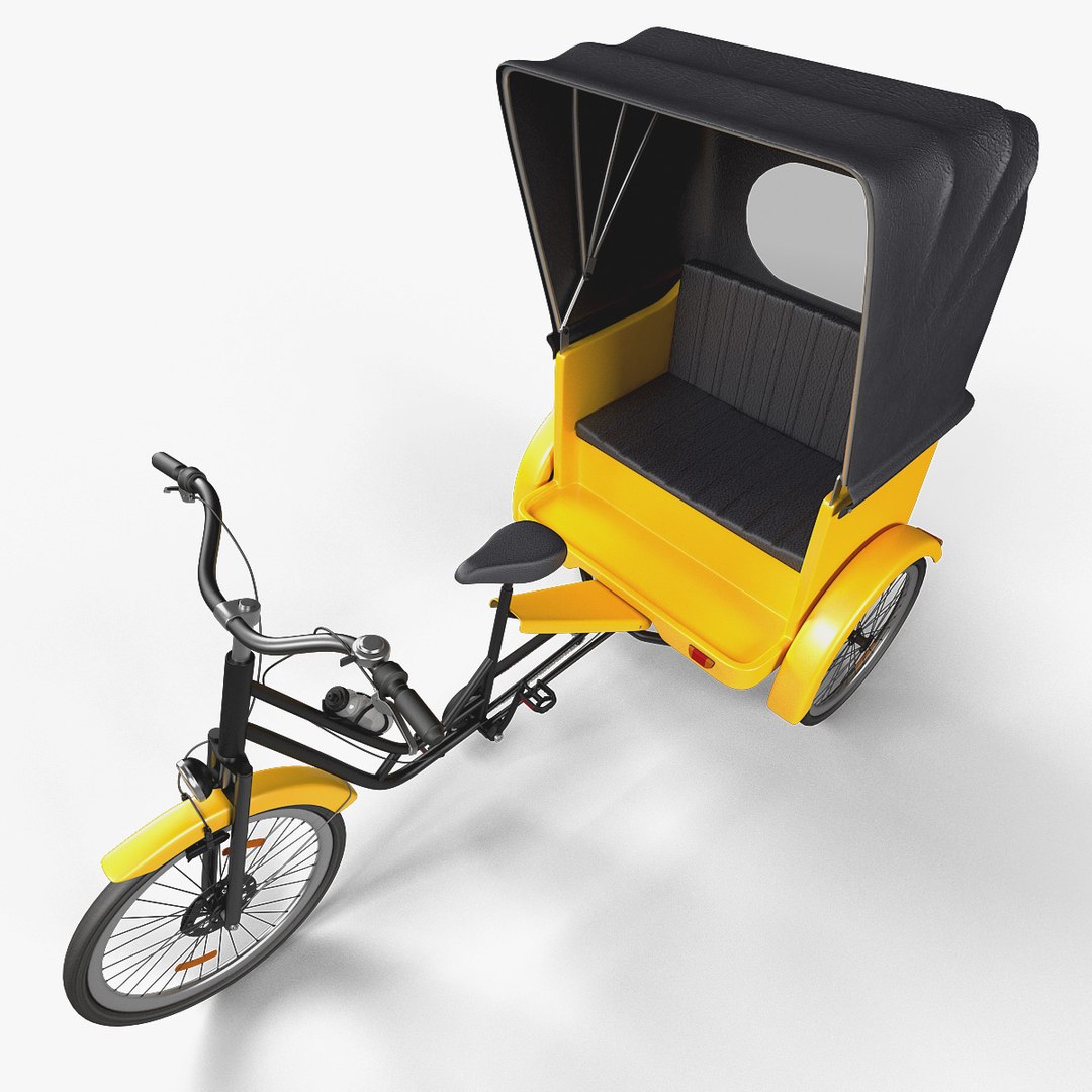 Rickshaw Taxi Bike 3D Model - TurboSquid 1177432