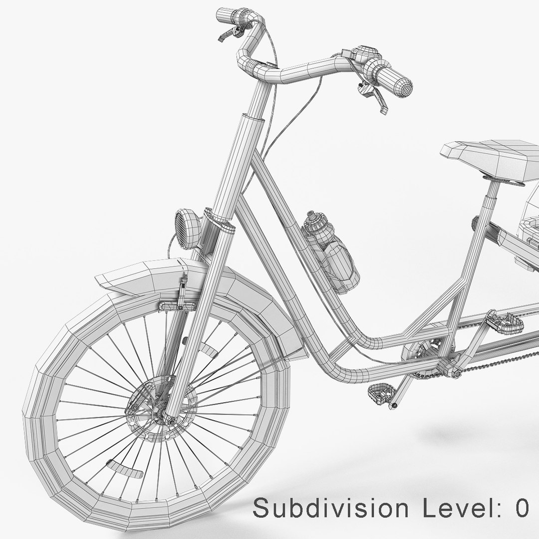 Rickshaw Taxi Bike 3D Model - TurboSquid 1177432