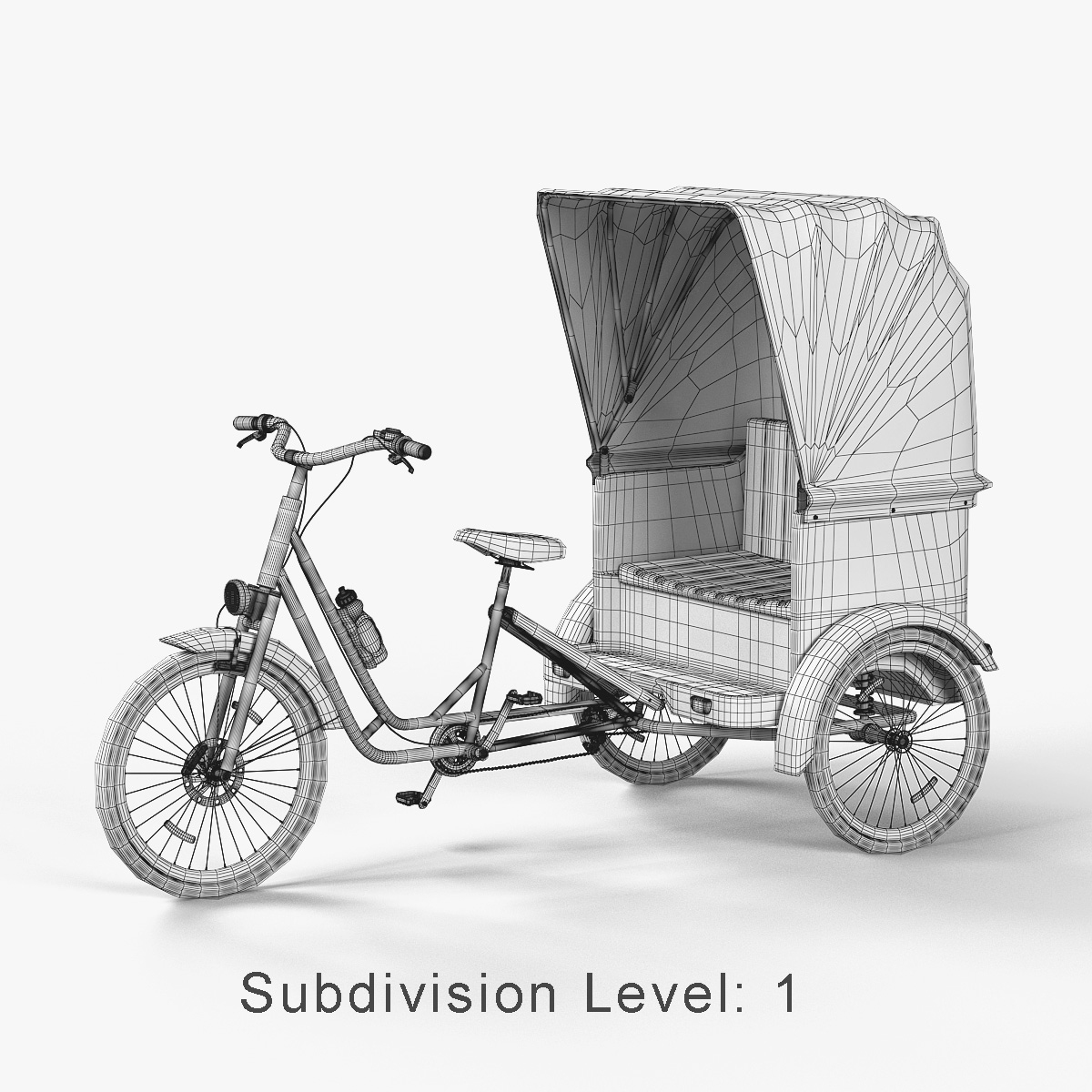 Rickshaw taxi bike 3D model - TurboSquid 1177432