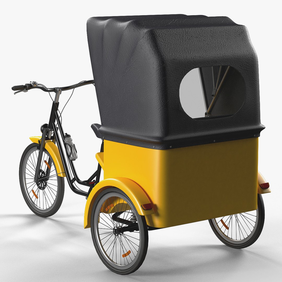 Rickshaw Taxi Bike 3D Model - TurboSquid 1177432