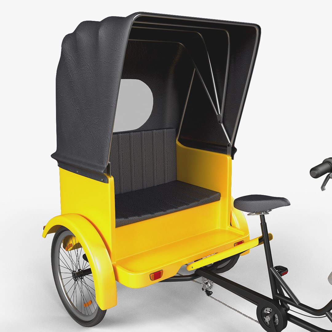Rickshaw Taxi Bike 3D Model - TurboSquid 1177432