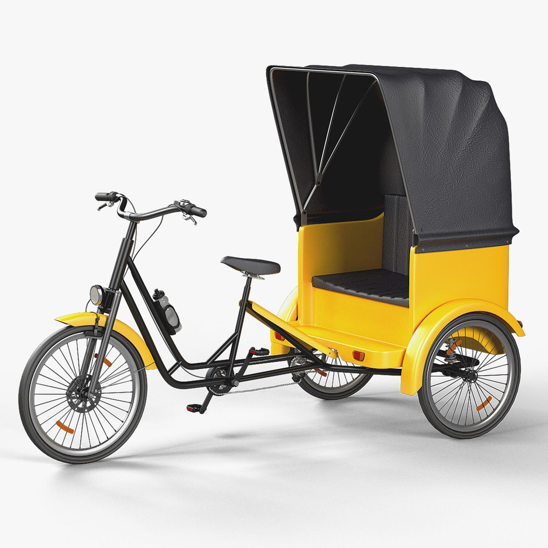 Rickshaw Taxi Bike 3D Model - TurboSquid 1177432