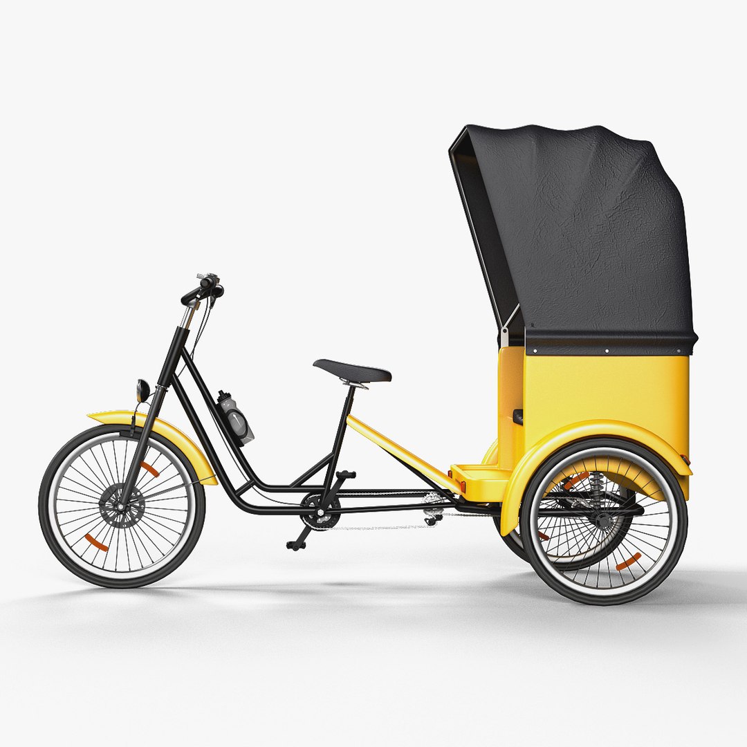 Rickshaw Taxi Bike 3D Model - TurboSquid 1177432