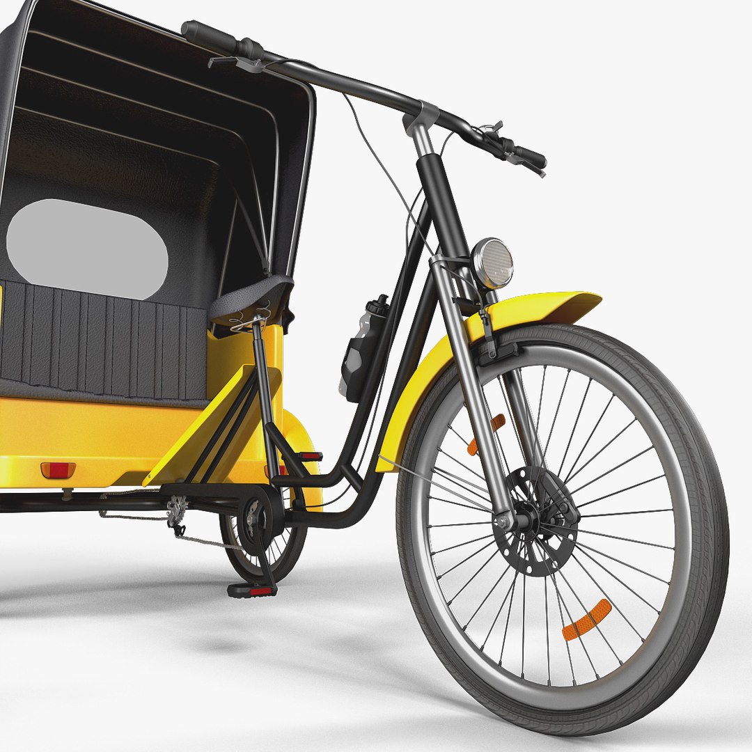 Rickshaw Taxi Bike 3D Model - TurboSquid 1177432