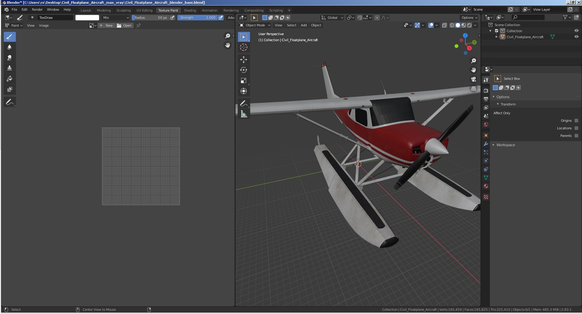 3D Model Civil Floatplane Aircraft Floats - TurboSquid 1602869