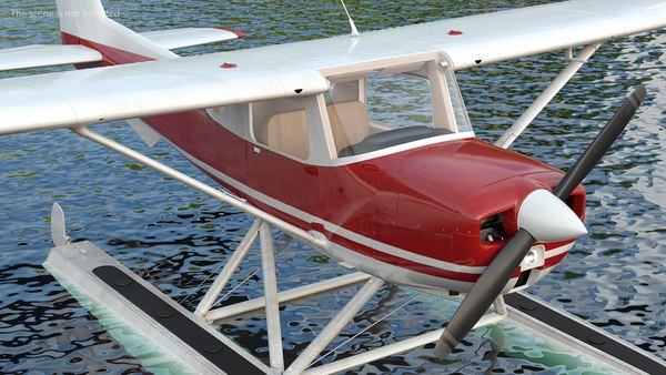 3D model civil floatplane aircraft floats - TurboSquid 1602869