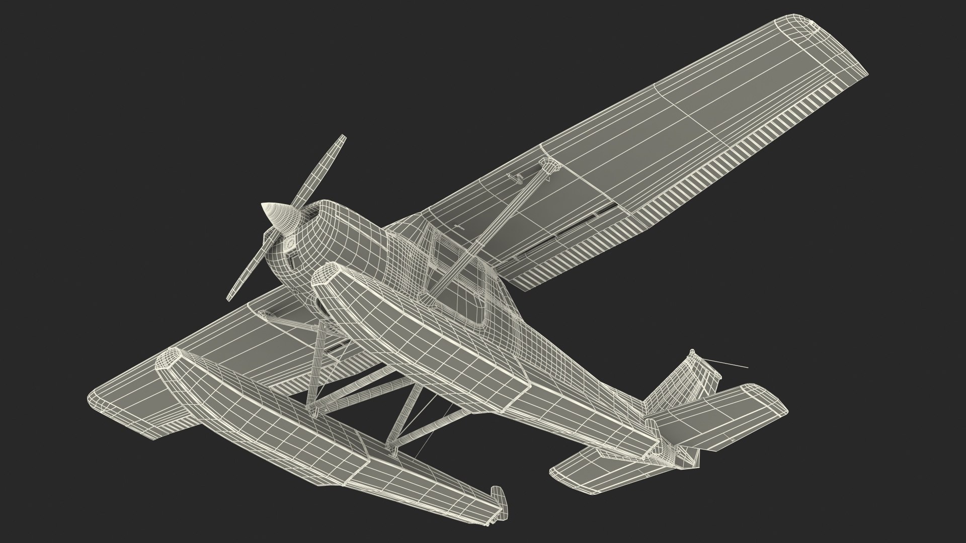 3D Model Civil Floatplane Aircraft Floats - TurboSquid 1602869