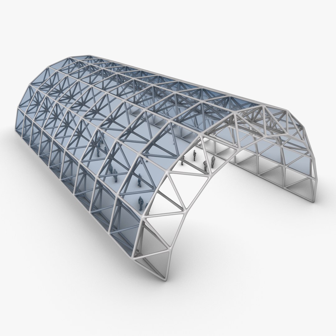 3D Arch Truss Pavilion - TurboSquid 2165263
