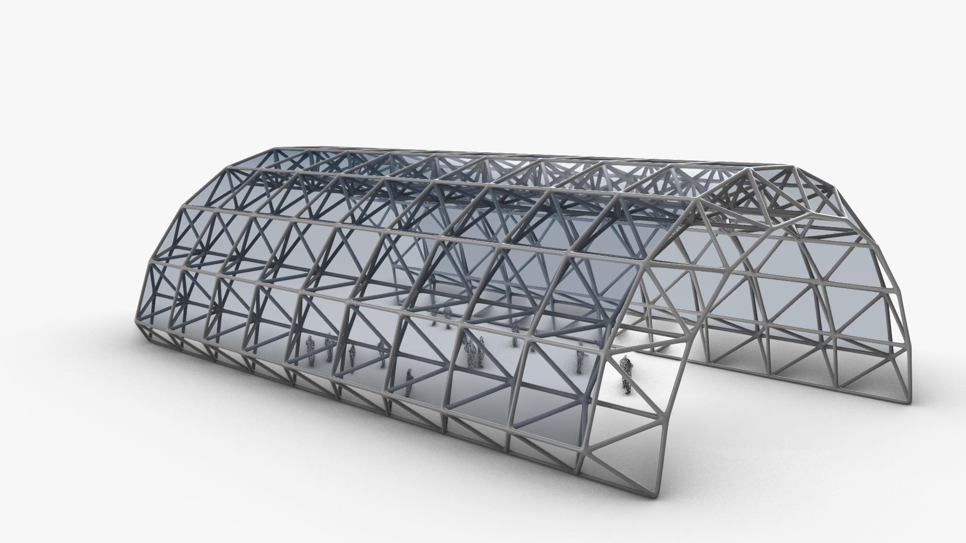 3D Arch Truss Pavilion - TurboSquid 2165263