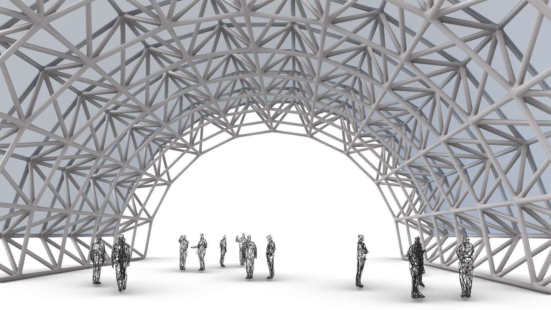 3D Arch Truss Pavilion - TurboSquid 2165263