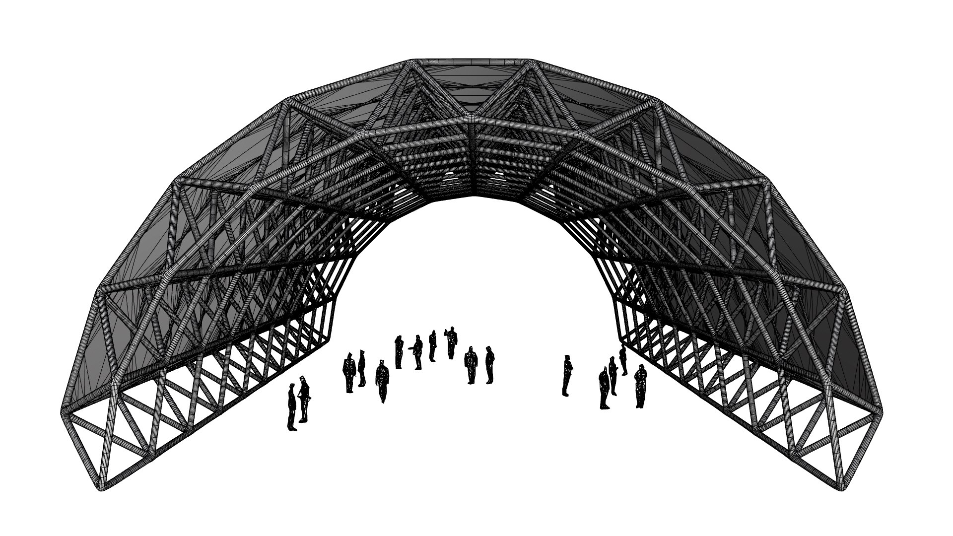 3D Arch Truss Pavilion - TurboSquid 2165263