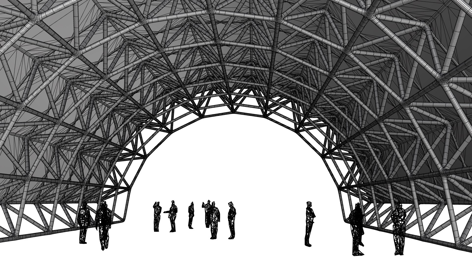 3D Arch Truss Pavilion - TurboSquid 2165263