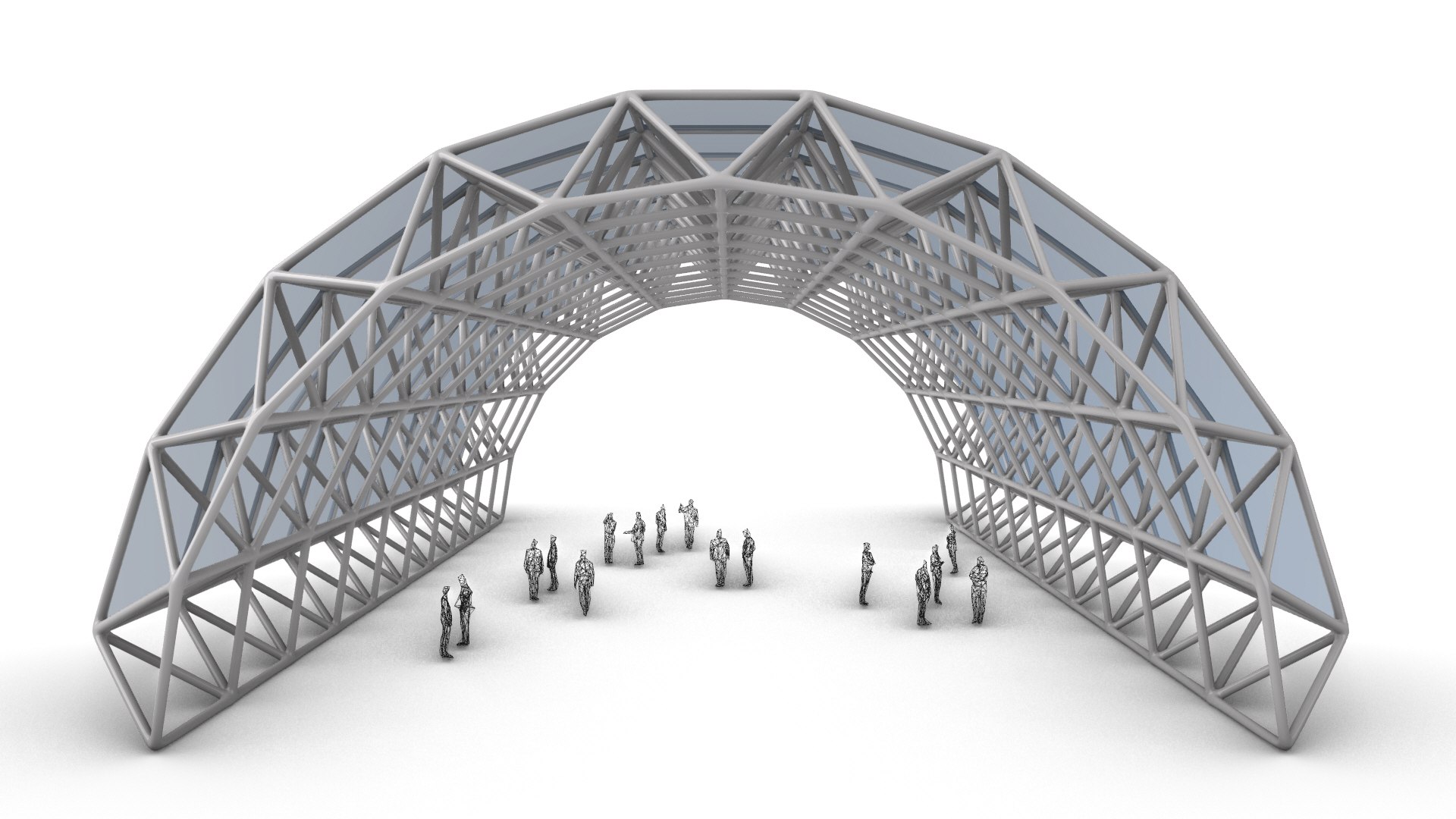 3D Arch Truss Pavilion - TurboSquid 2165263