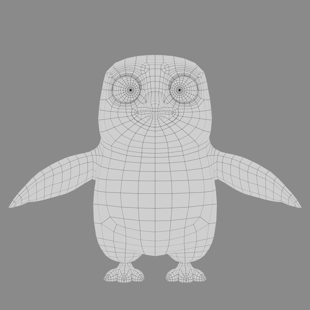 Penguin Cartoon Character Modeling Texture Model - TurboSquid 2394747