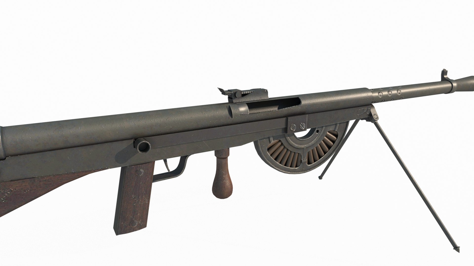 3D World War I Old Fashioned Machine Guns - TurboSquid 2185346