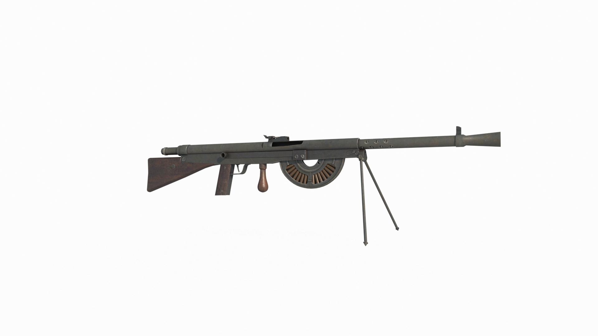3D World War I Old Fashioned Machine Guns - TurboSquid 2185346