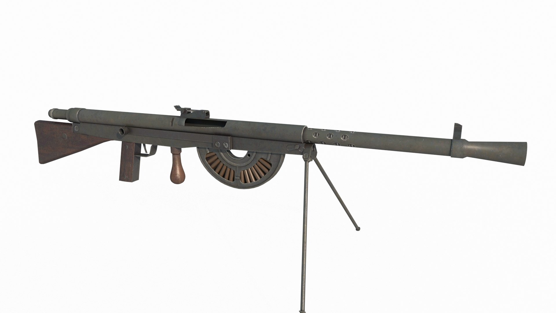 3D World War I Old Fashioned Machine Guns - TurboSquid 2185346
