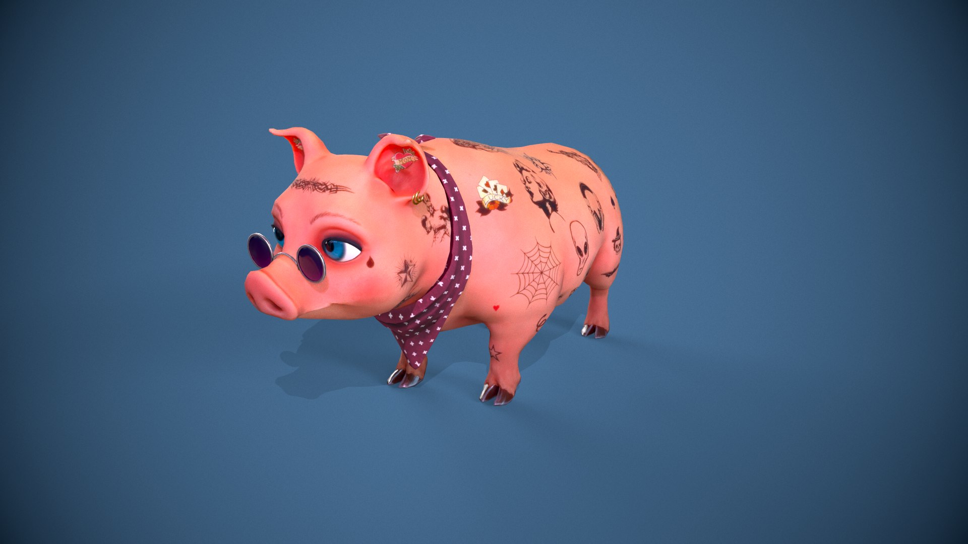 3D Stilized Pig Animated - TurboSquid 2208864