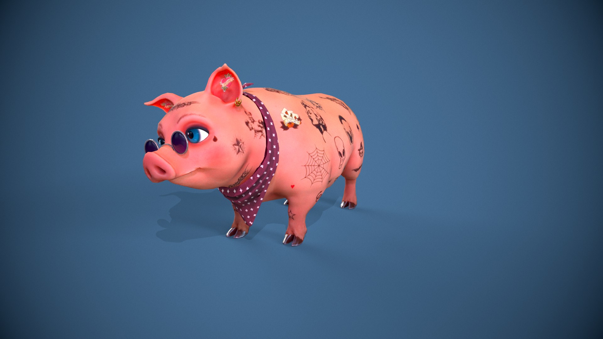 3D Stilized Pig Animated - TurboSquid 2208864