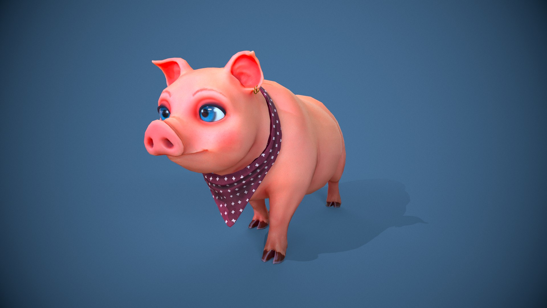 3D Stilized Pig Animated - TurboSquid 2208864