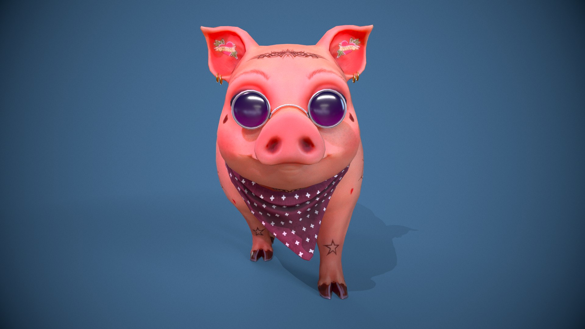 3D Stilized Pig Animated - TurboSquid 2208864